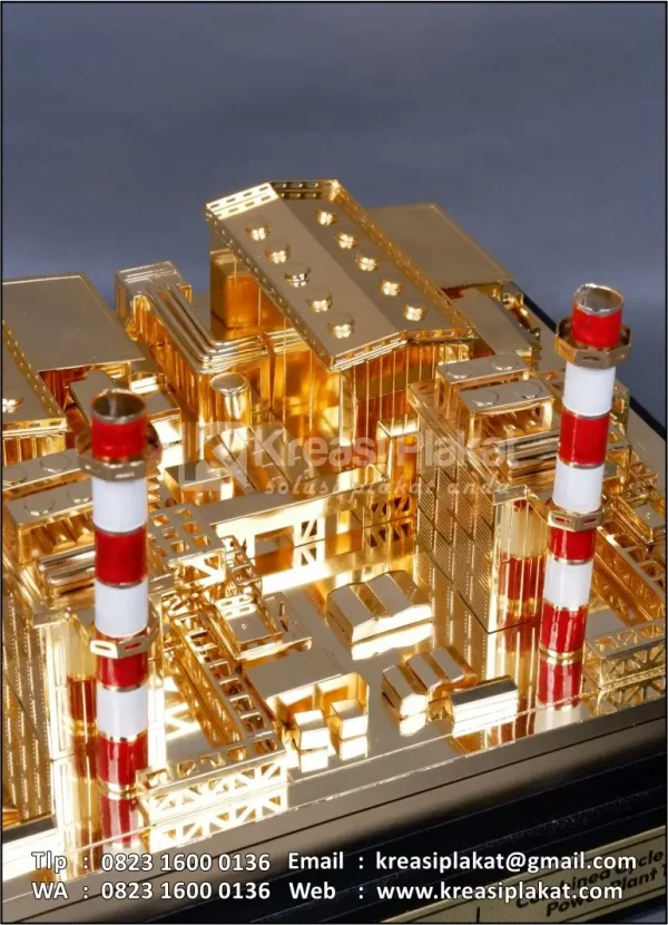 Miniatur Combined Cycle Gas Turbine Power Plant 1760 MW